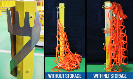 Existing Bollard Loading Dock Safety Net | US Netting