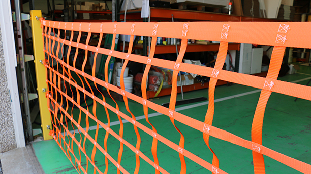 In-Ground Post Mounted Loading Dock Safety Net | US Netting