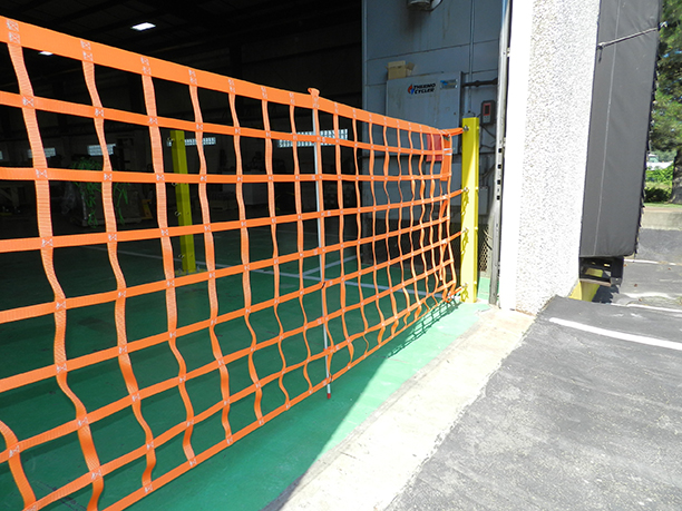 In-Ground Post Mounted Loading Dock Safety Net | US Netting